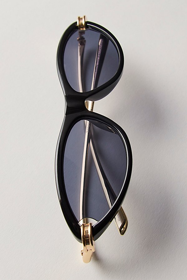 Free People Milee Cat Eye Sunglasses - Black/Gold | Editorialist
