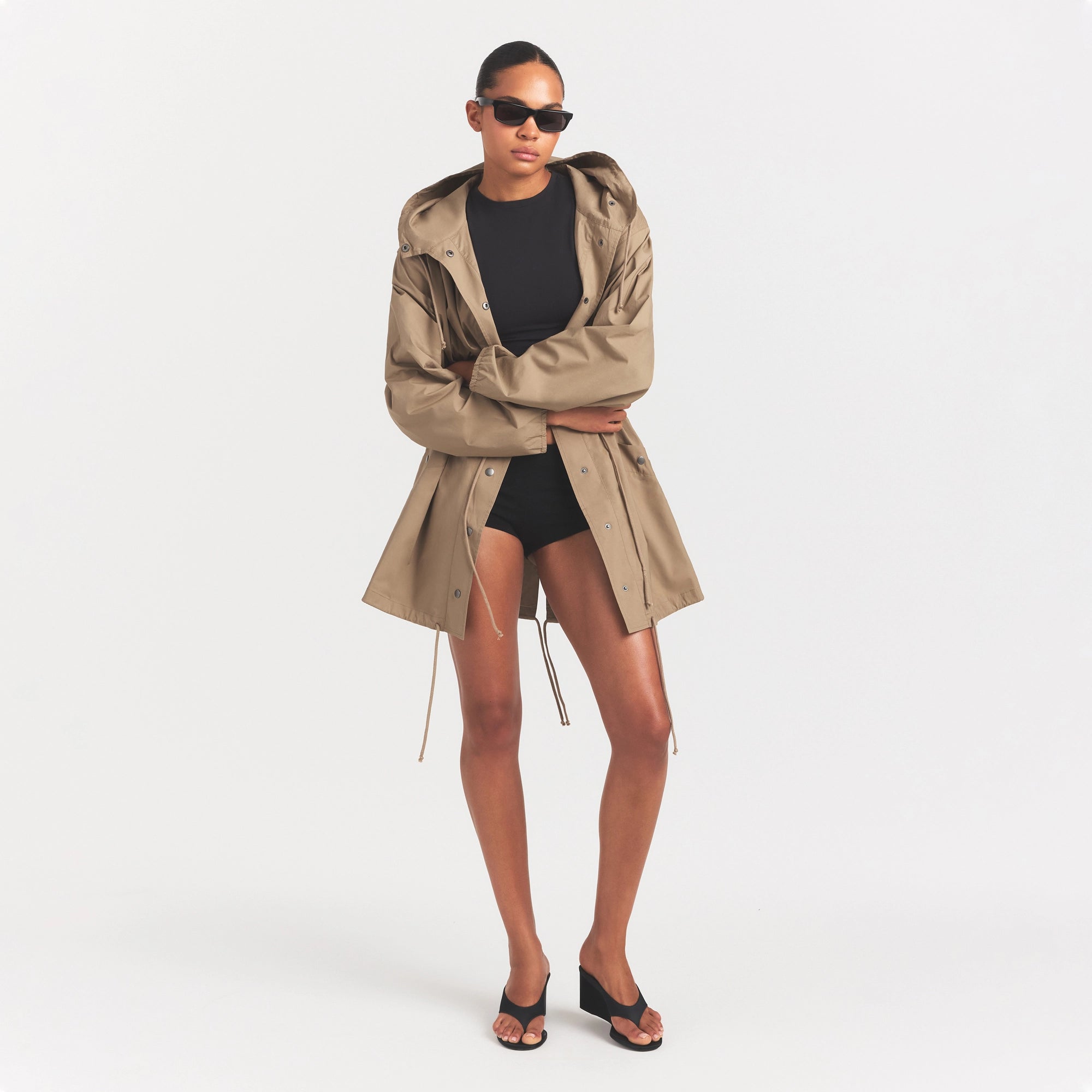 SKIMS Oversized Woven Cotton Anorak
