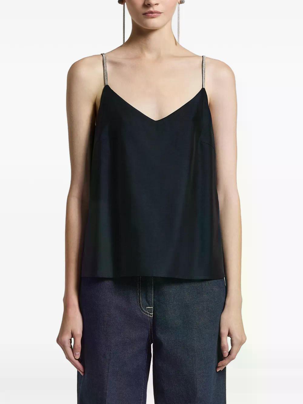 PESERICO Sleeveless V-Neck Top