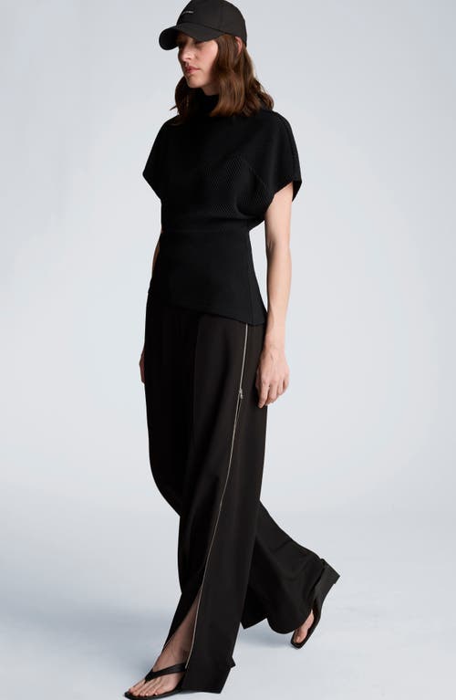 KENNETH COLE High Waist Pintuck Wide Leg Pants