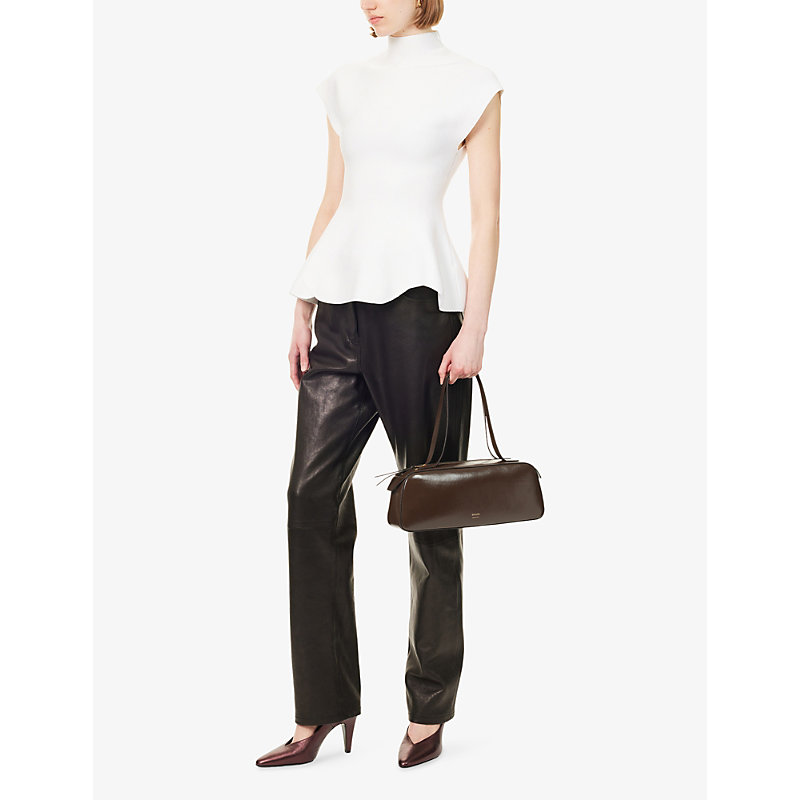 KHAITE Andra Stand-Collar Knit Top