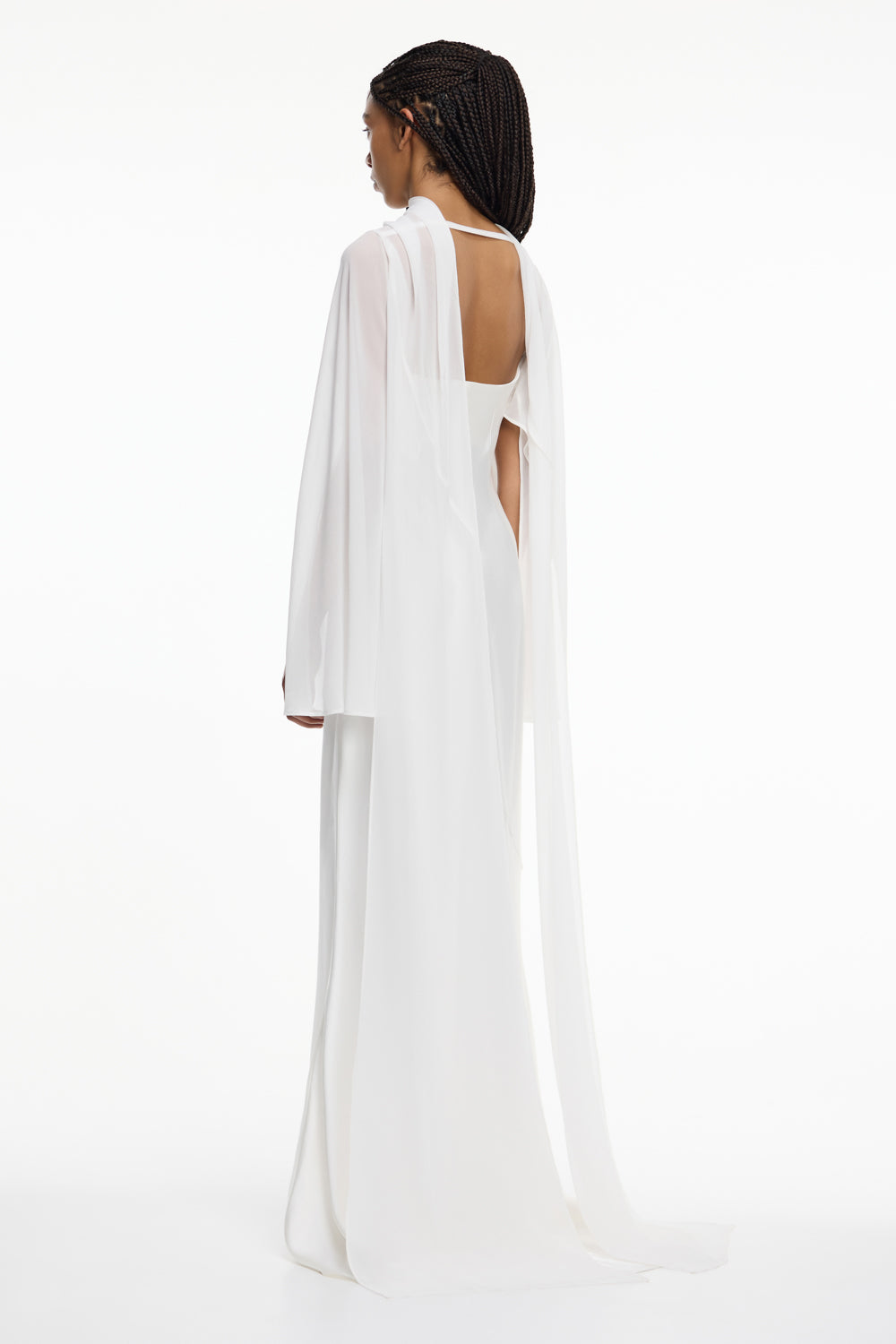 long gauze dresses Woven Gauze Open Back Maxi Dress