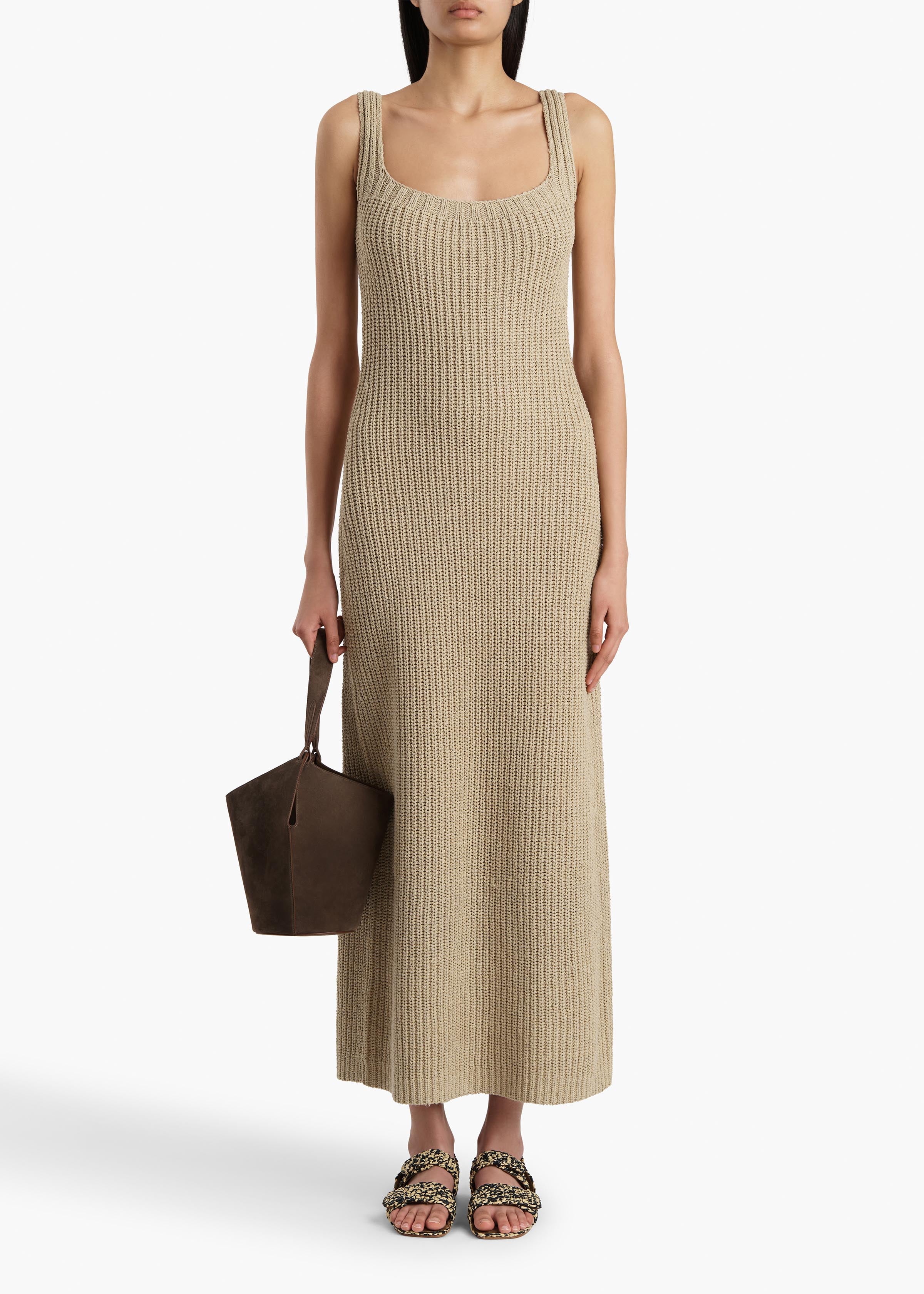 KHAITE Lex Knit Column Dress