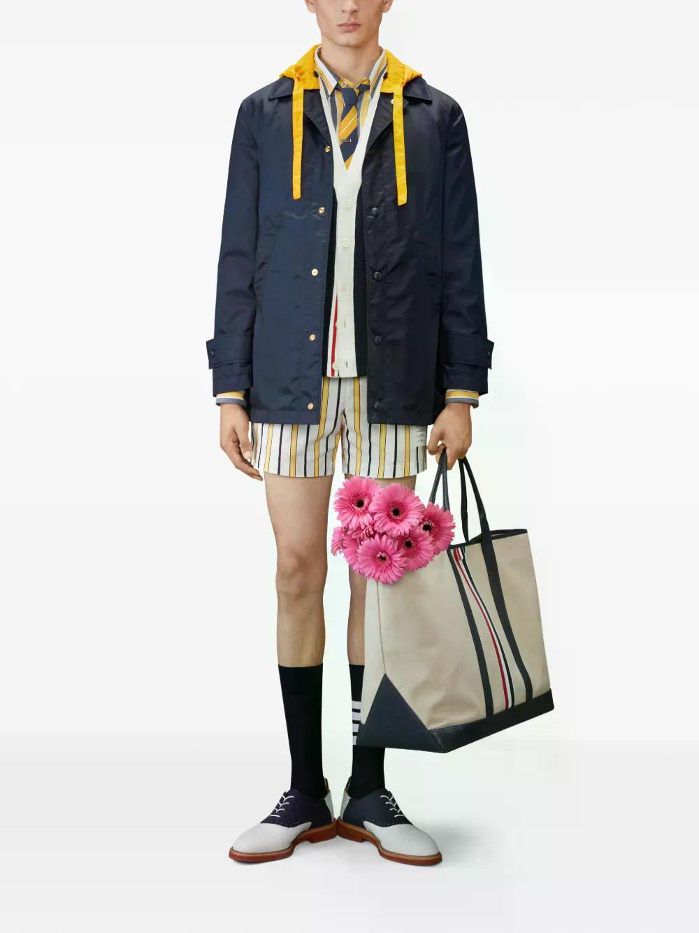 THOM BROWNE Hooded Ripstop Coat