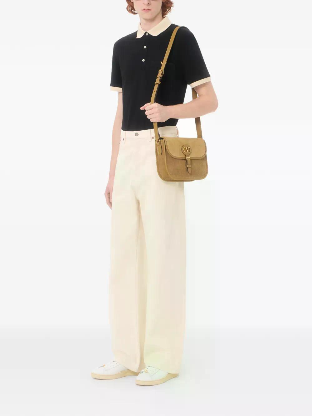 VALENTINO polo shirt in cotton piquet with vgold