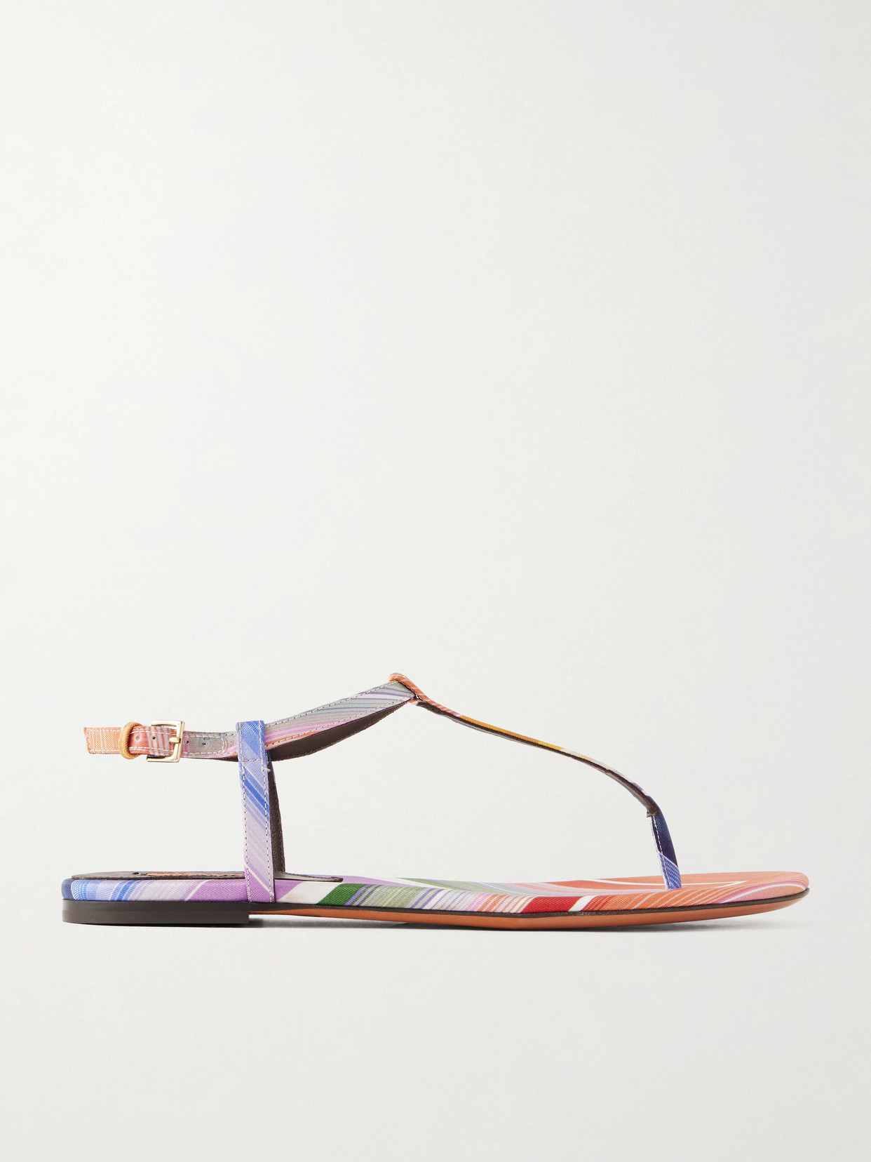 MISSONI Leen Striped Twill Sandals