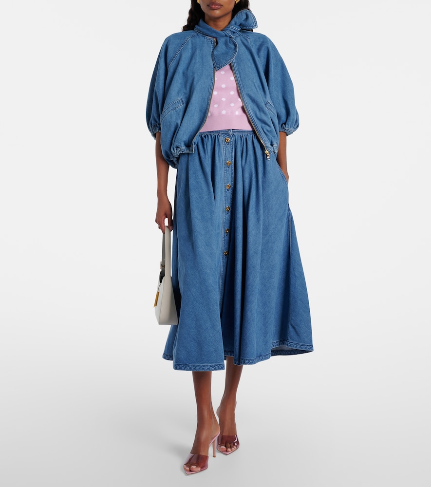 PATOU Denim Midi Skirt