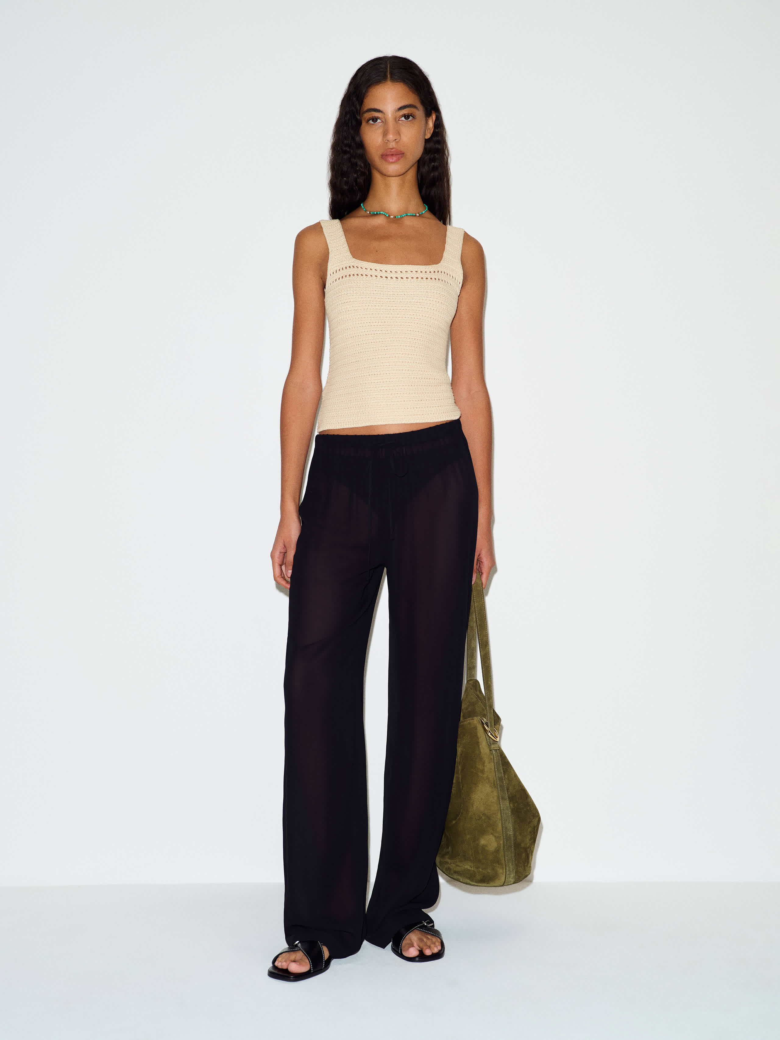 REFORMATION Reformation Azara Cotton Sweater Tank