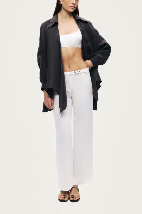 NOCTURNE Front-Tie Longline Shirt
