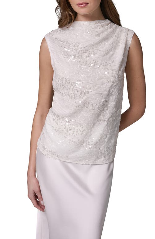 DONNA KARAN NEW YORK Sequin Sleeveless Top