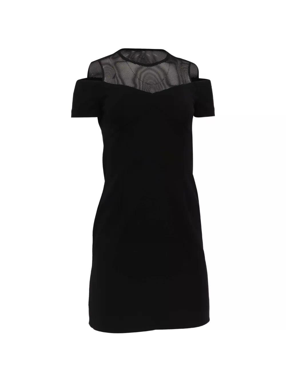 Sandro Mesh-Detail Midi Dress In Black - 25% Off | Editorialist Sandro Mesh-Detail Midi Dress In Black - 25% Off | Editorialist