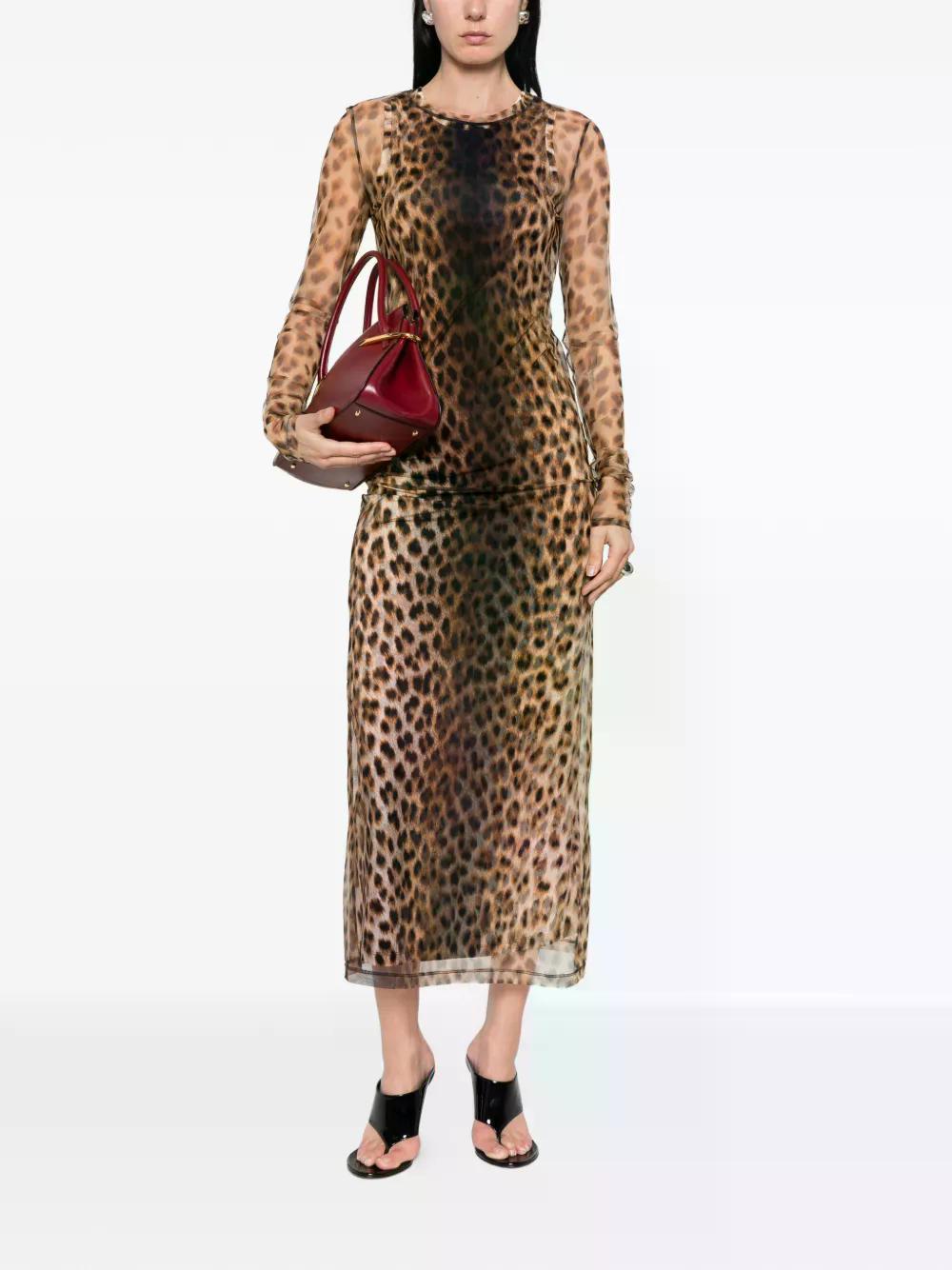 SPORTMAX Animal Print A-Line Dress