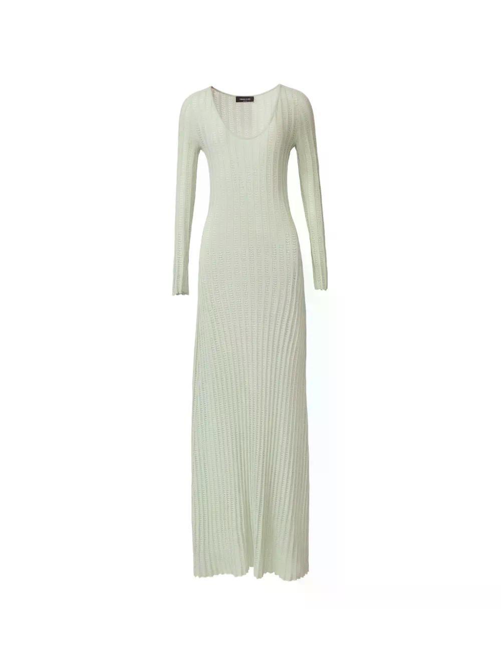 Fabiana Filippi Long Dress In Organic Cotton, Ghirri Green Woman Ghirri Green