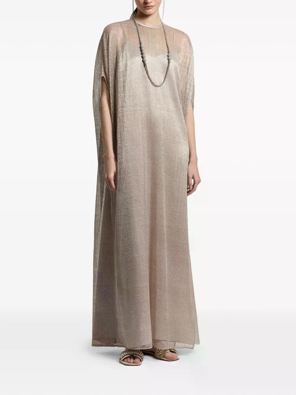 PESERICO Sheer Maxi Dress