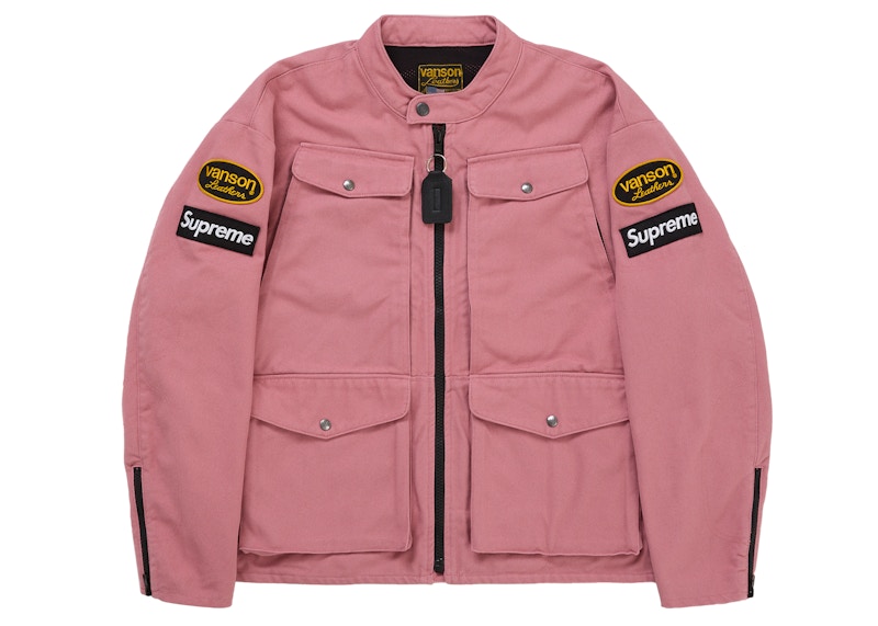 Supreme Vanson Leathers Cordura Jacket - Pink | Editorialist