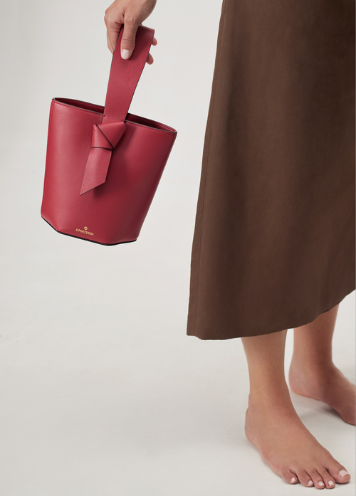 LA PORTEGNA La Portegna Julieta Knotted Leather Shoulder Bag