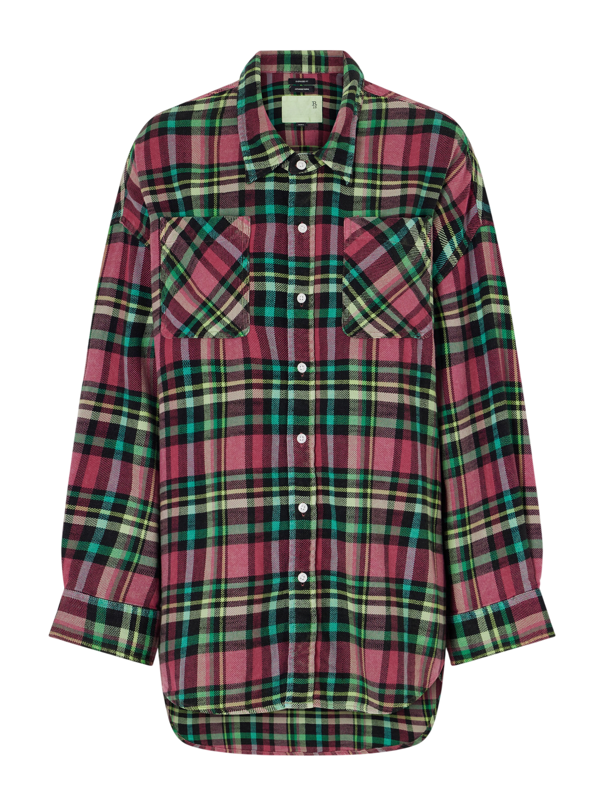 R13 Plaid Cotton-Flannel Shirt
