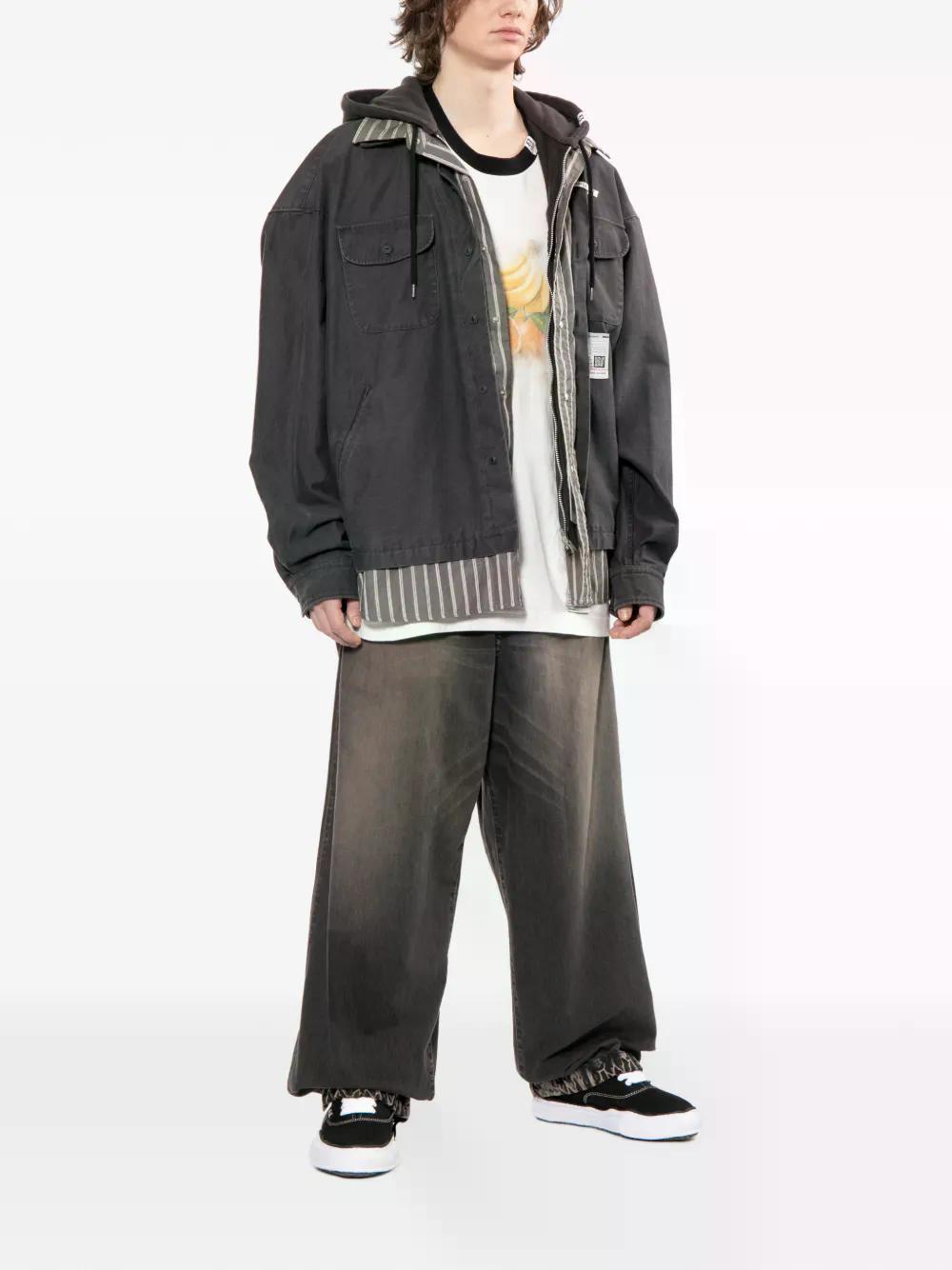 MIHARA YASUHIRO Striped Hooded Jacket