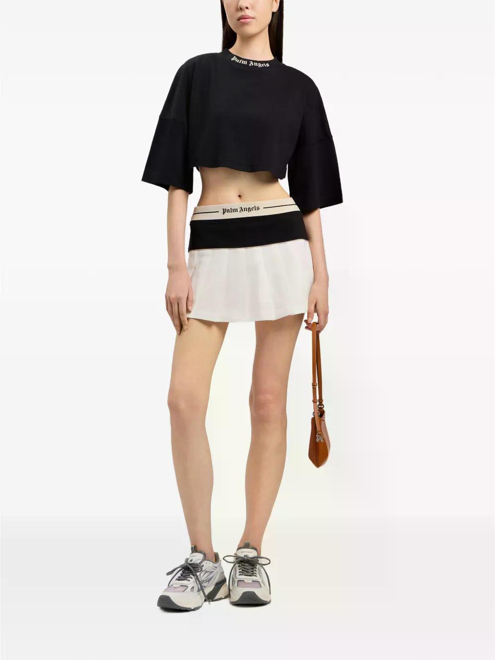 PALM ANGELS Cropped Logo T-Shirt