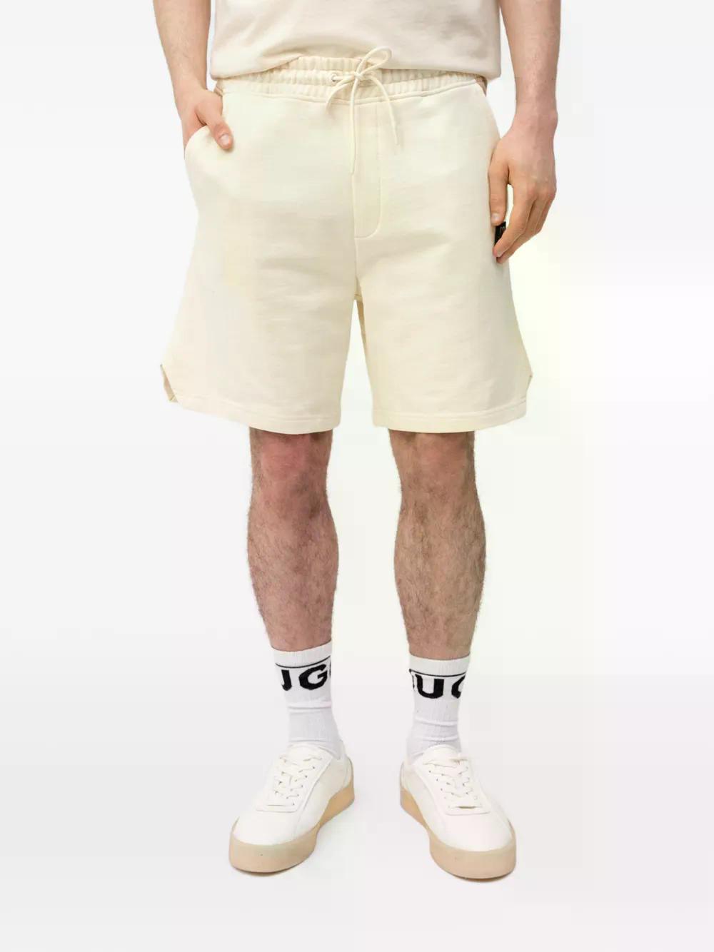 HUGO Drawstring Logo-Patch Shorts