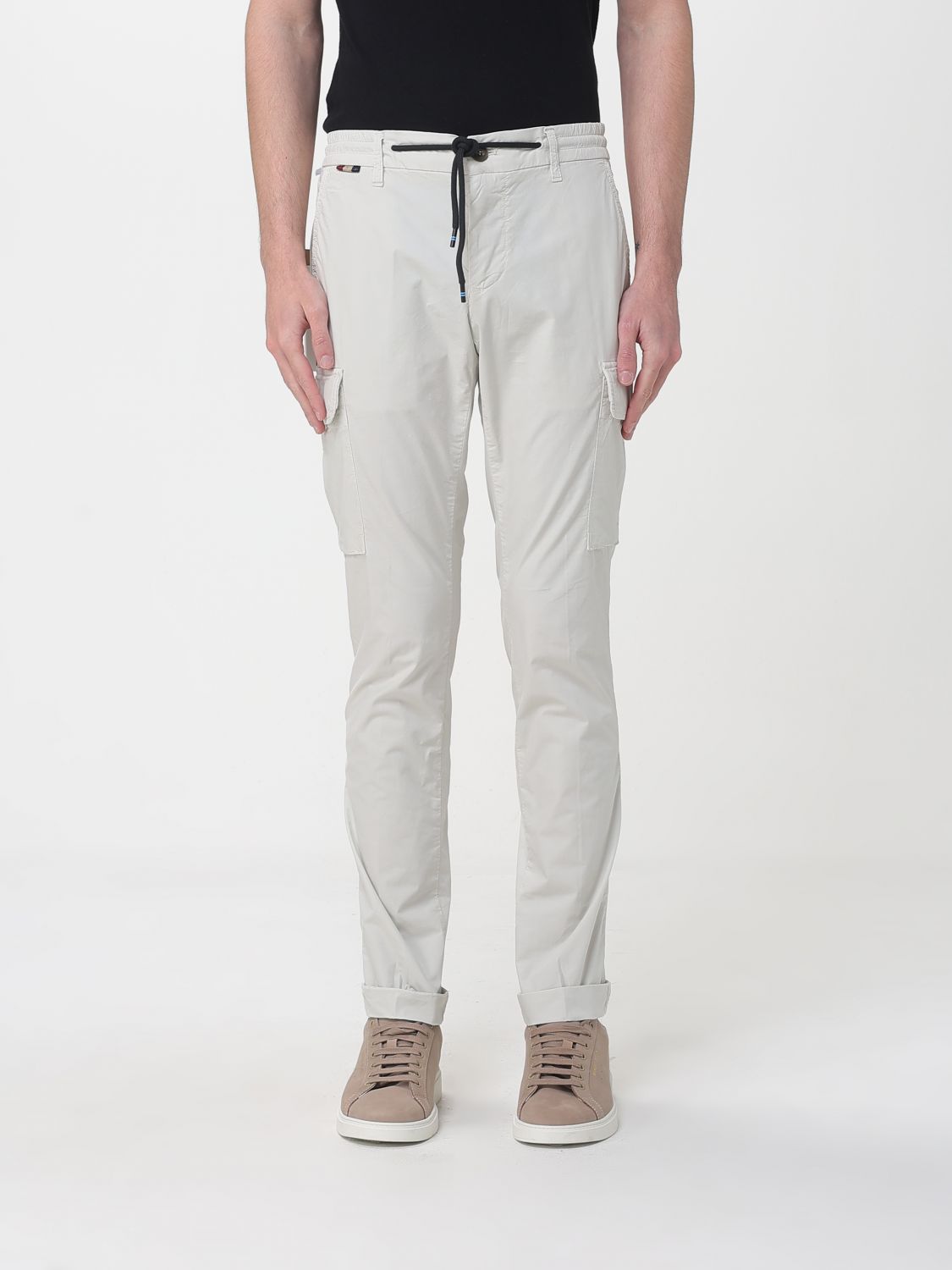 MASON'S Mason's Cargo Trousers in Wool and Cotton Blend