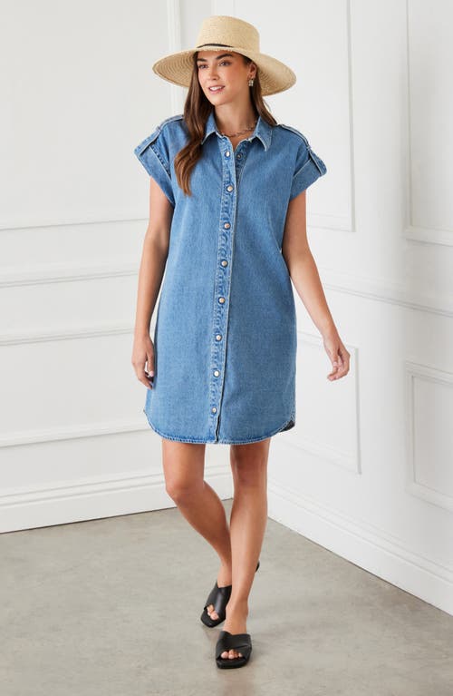 KAREN KANE Cap Sleeve Shirtdress