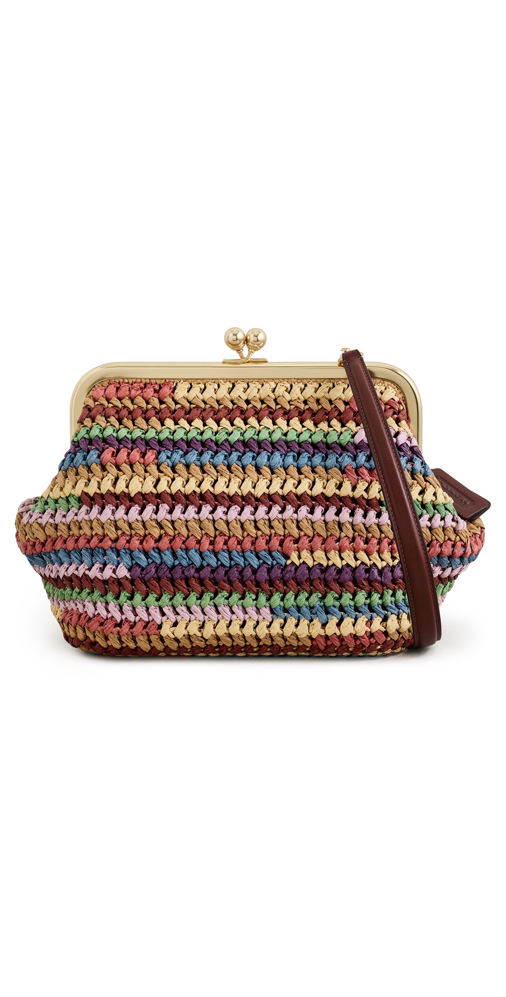 Coach Large Weave Straw Kisslock Frame Bag 27 - Multi | Editorialist