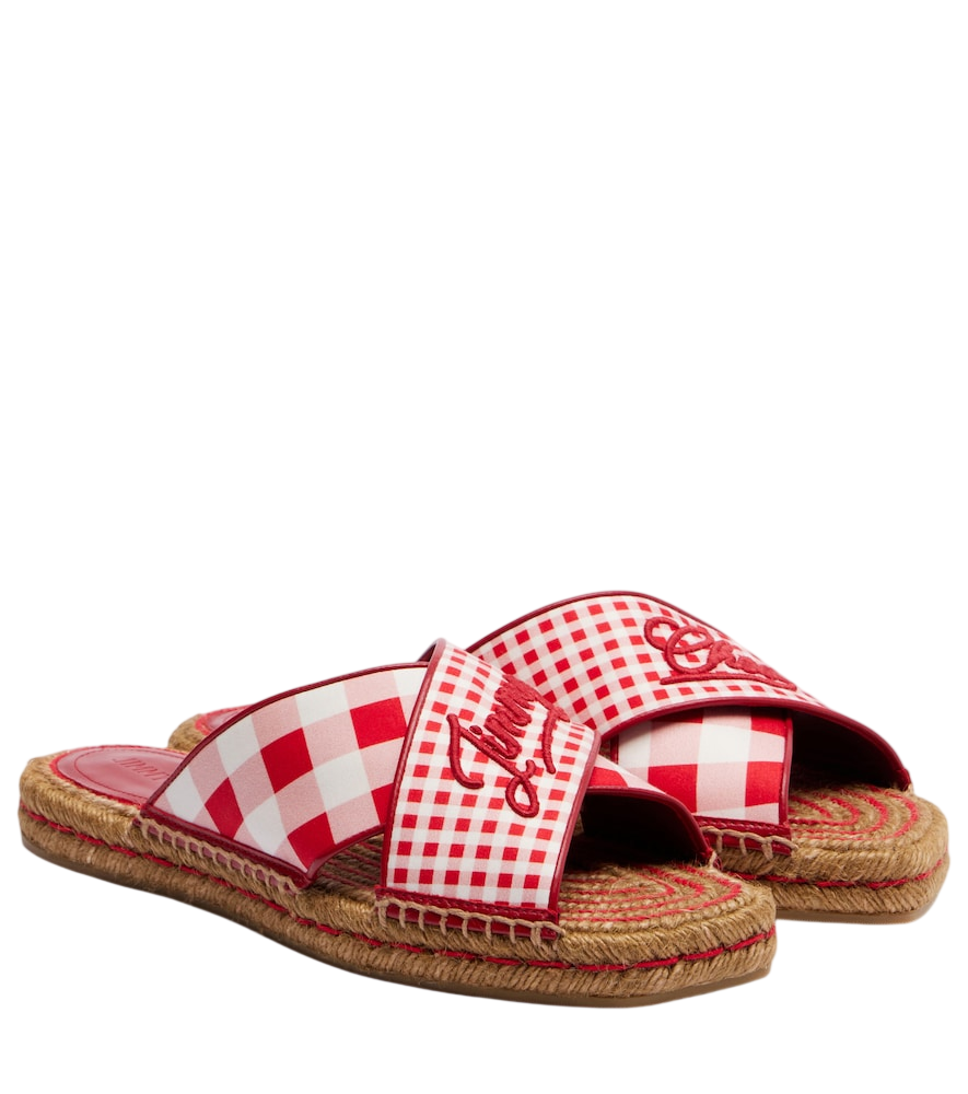 JIMMY CHOO Aciel Checked Espadrille Sandals