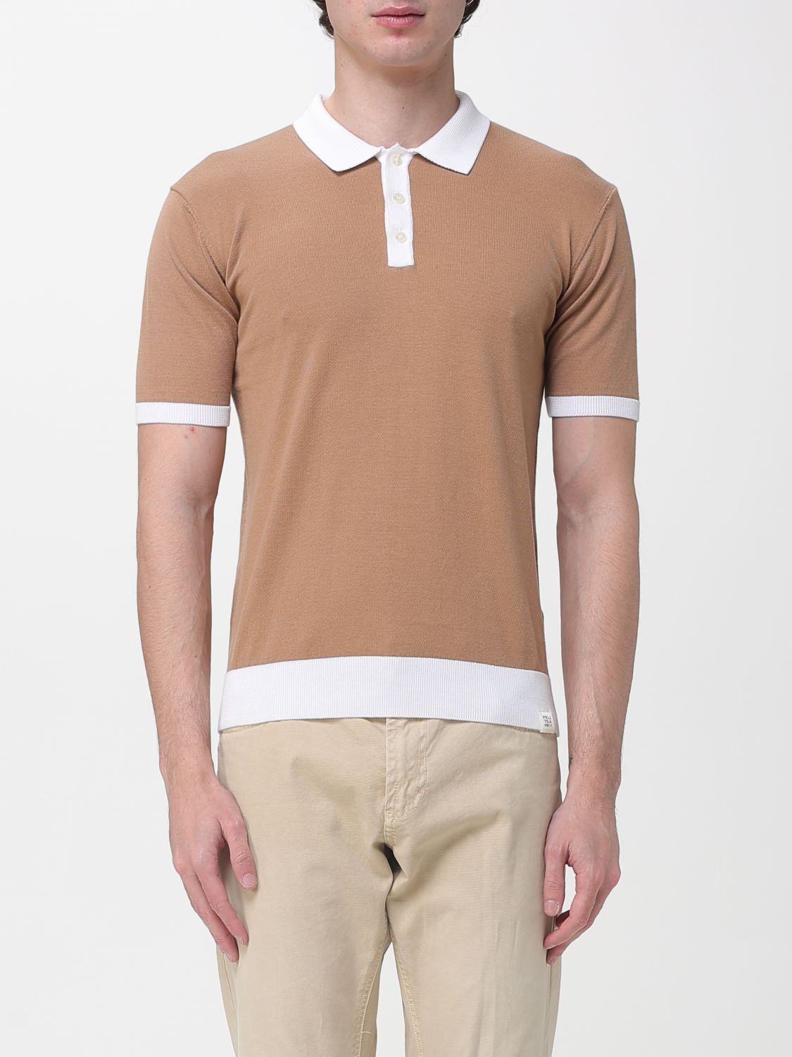 PEUTEREY cotton knit polo shirt
