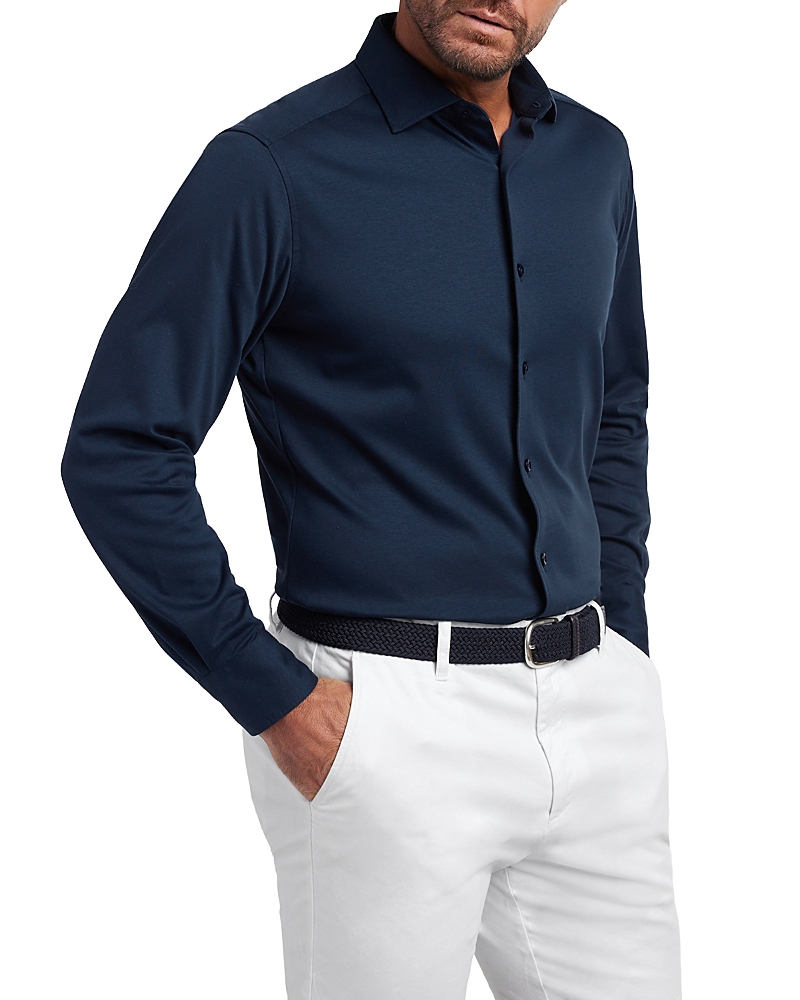 DAVID DONAHUE cotton knit shirt