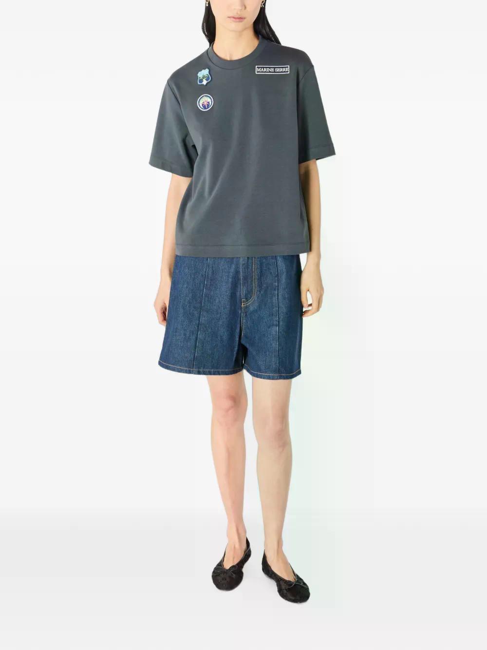 MARINE SERRE Marine Serre Scout Patches Crew-Neck T-Shirt