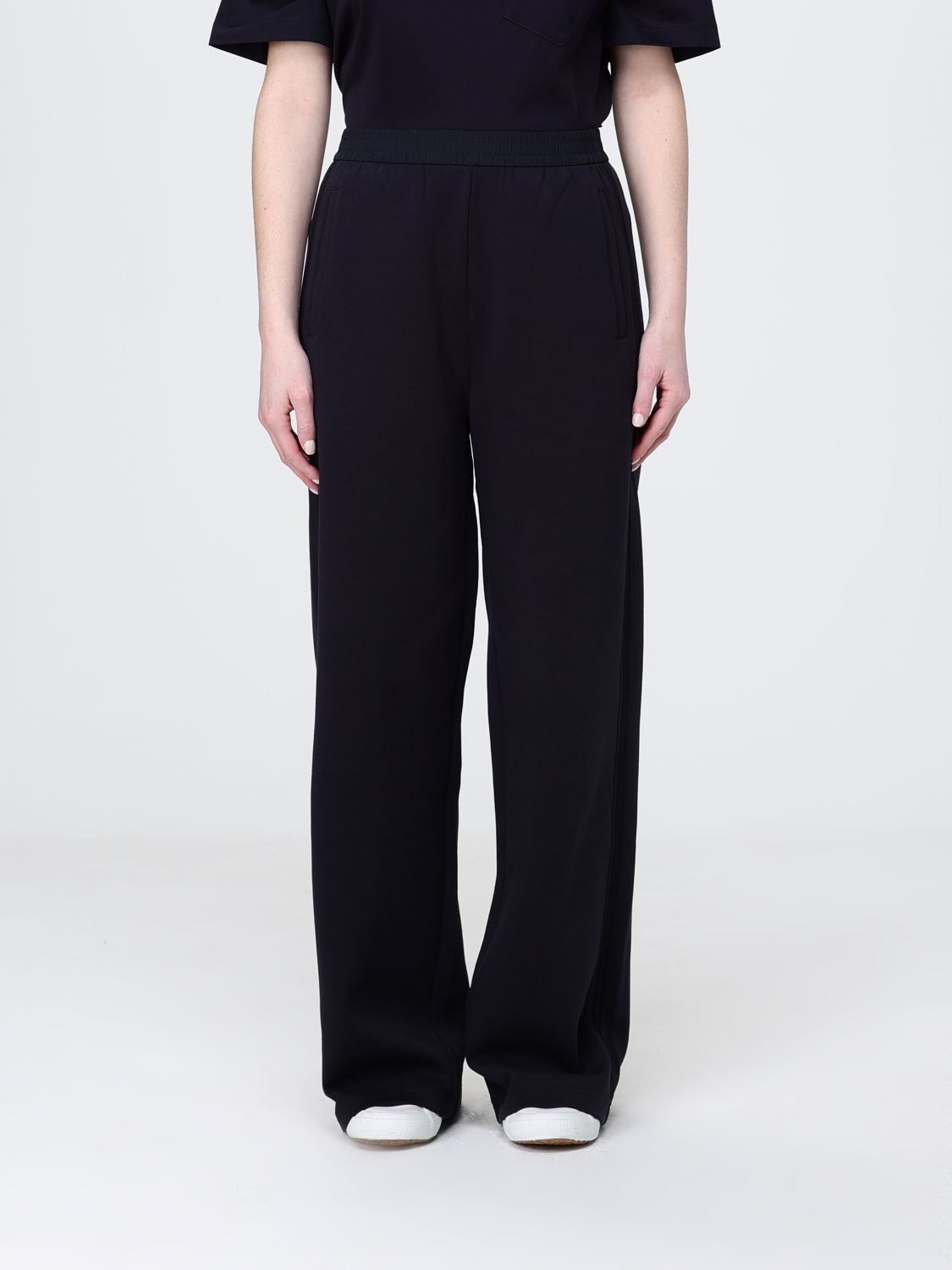 EMPORIO ARMANI Emporio Armani Stretch Cotton Blend Palazzo Trousers