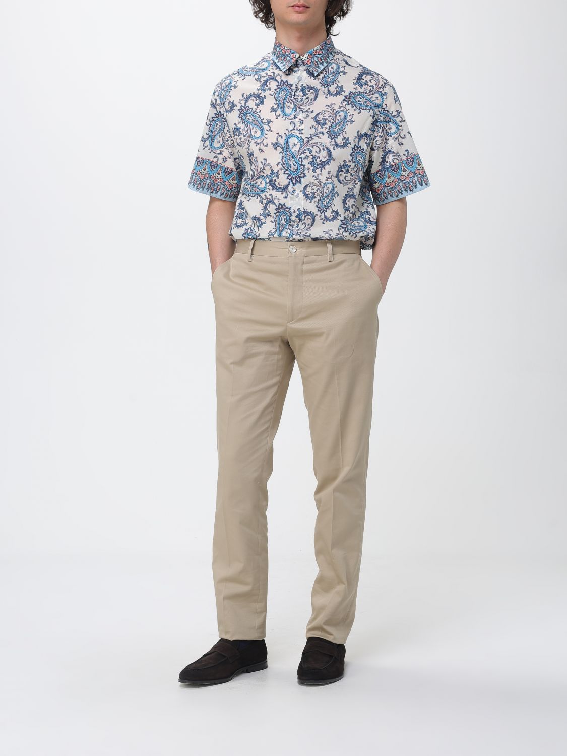 ETRO cotton shirt with paisley print