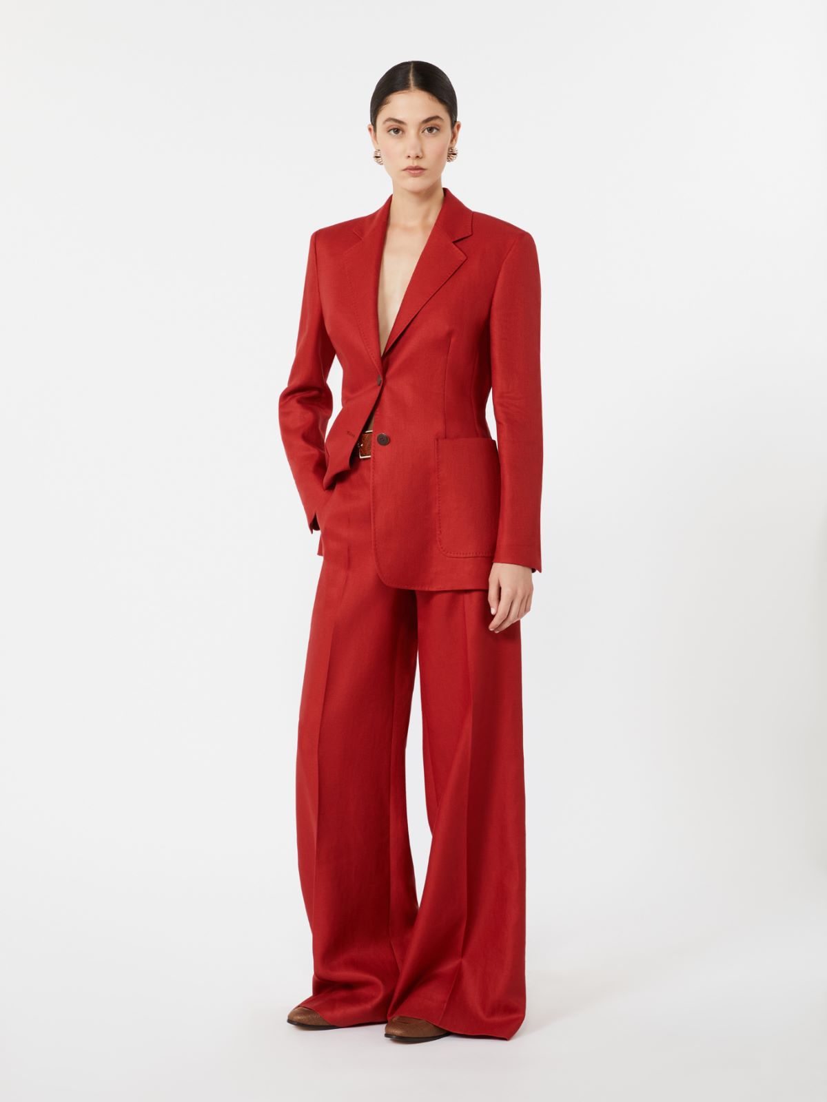 MAX MARA Linen Twill Blazer