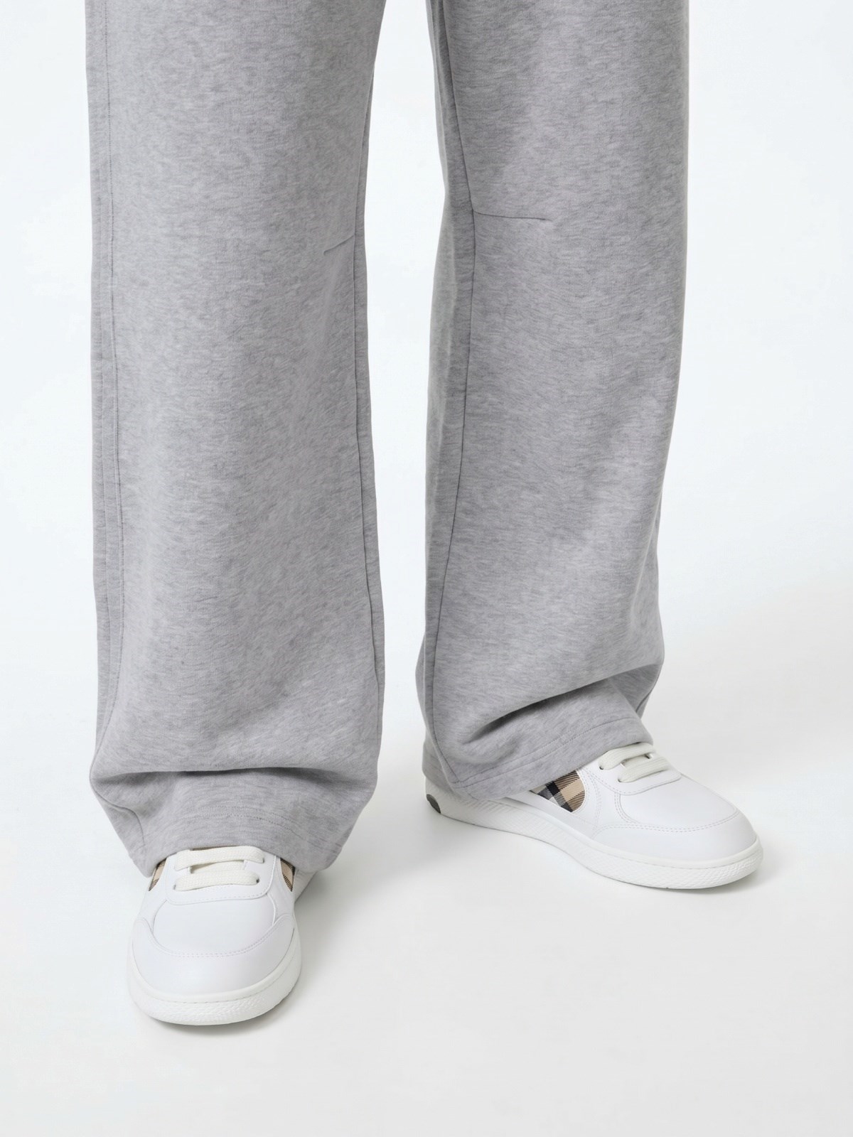 BURBERRY Burberry Terrace Calfskin Sneakers with Check Detail