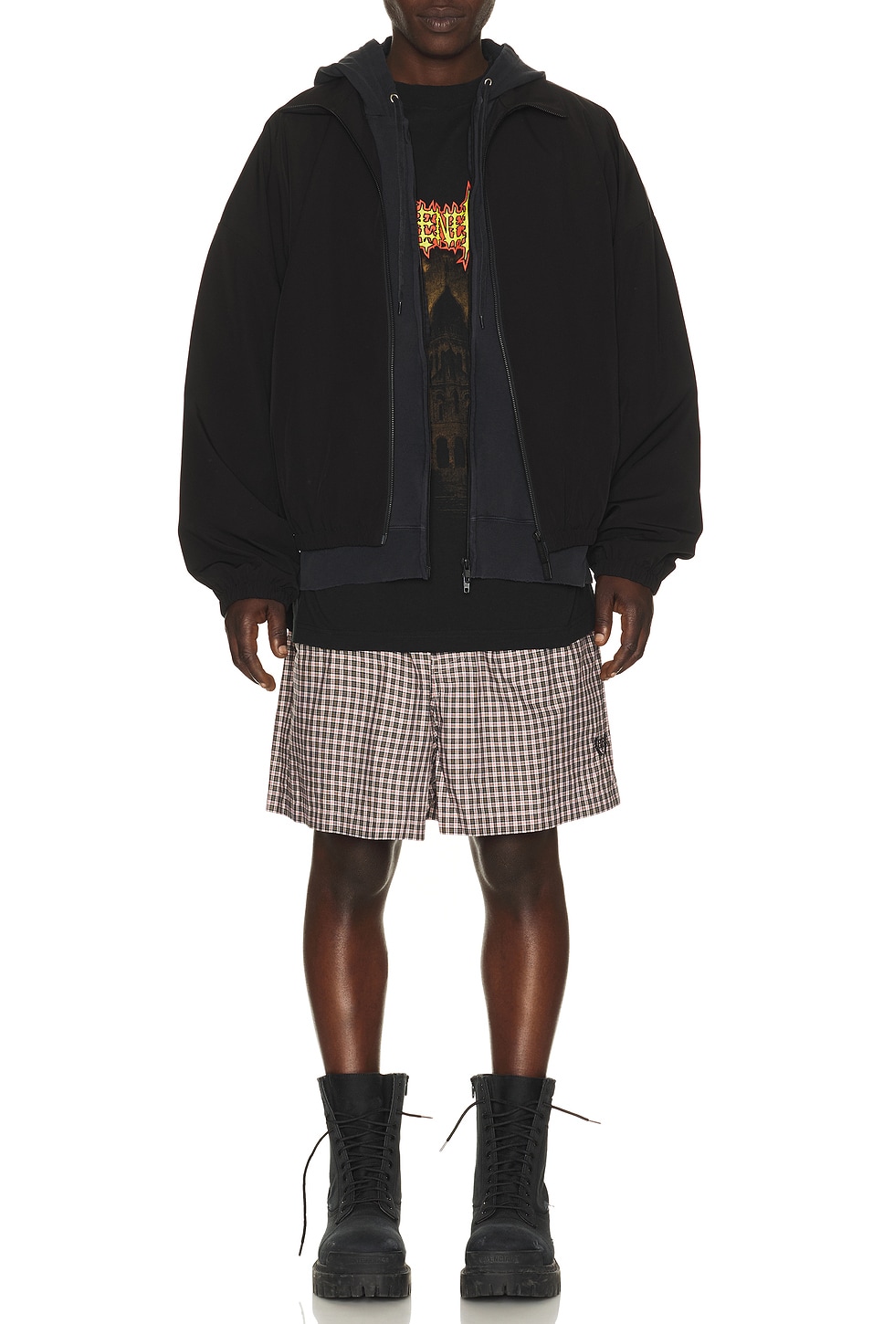 BALENCIAGA balenciaga medium fitted t-shirt in black