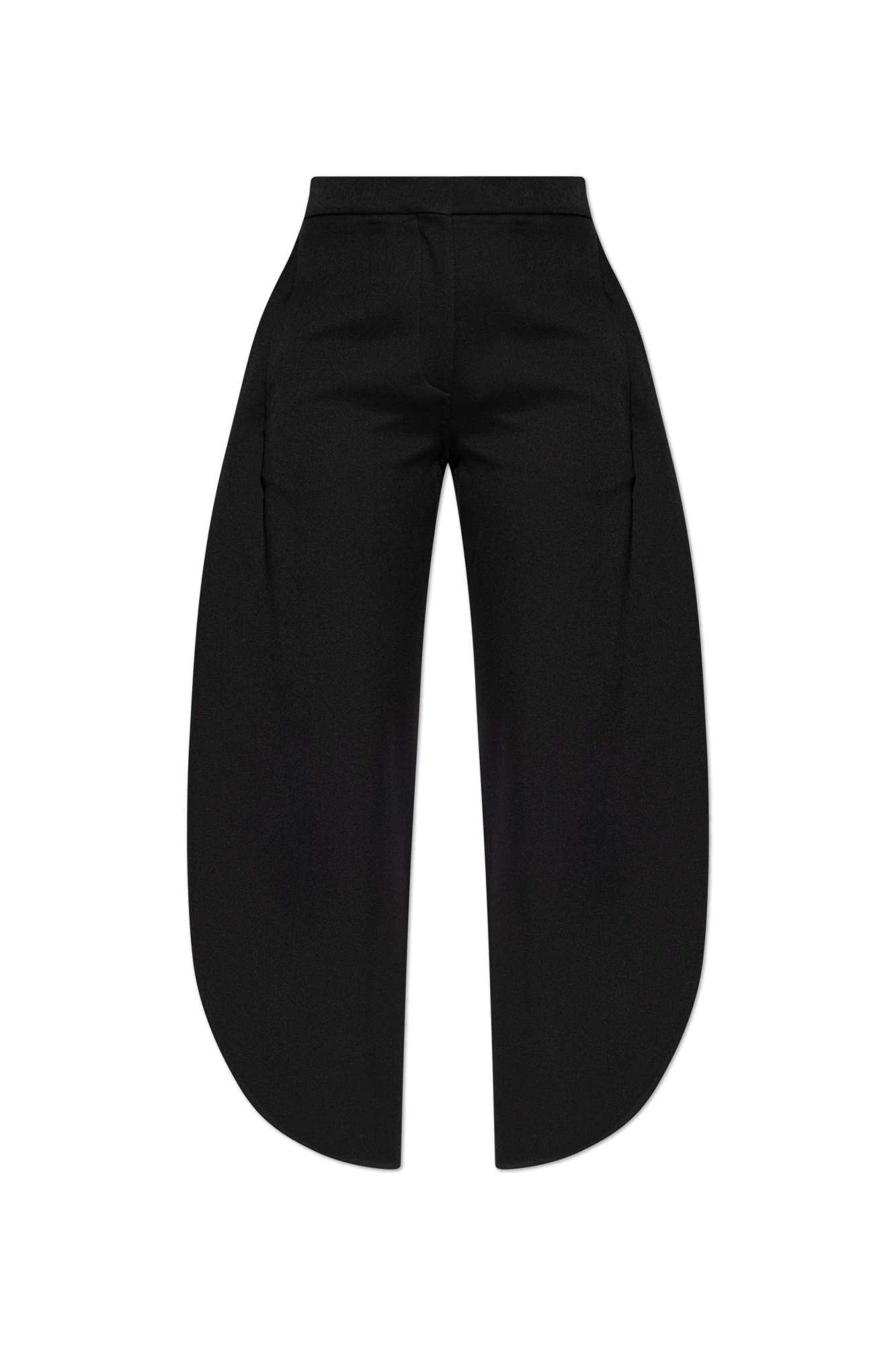ALAÏA Wide-Leg Wool Trousers with Slits