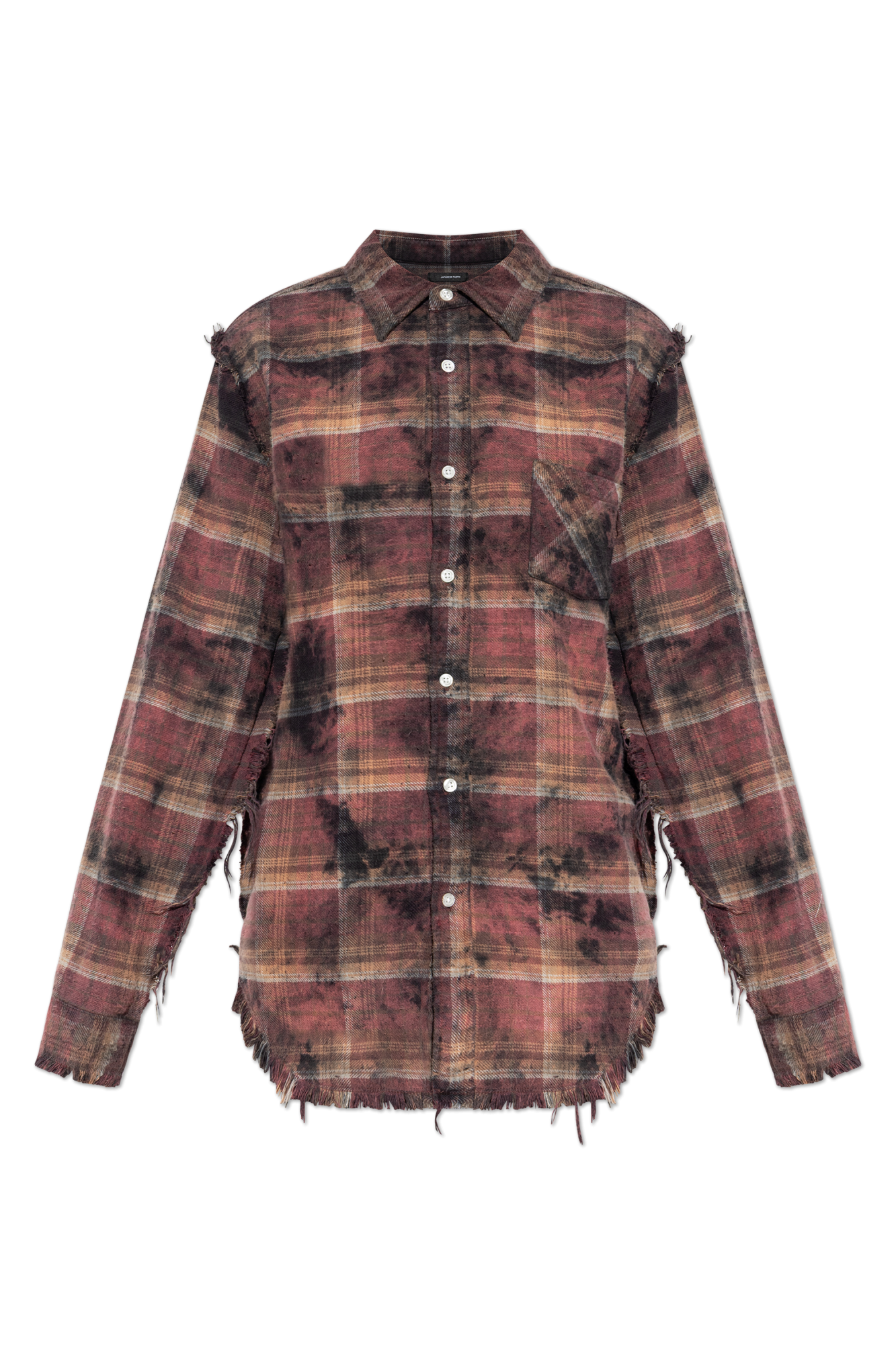 R13 R13 Vintage Effect Plaid Shirt