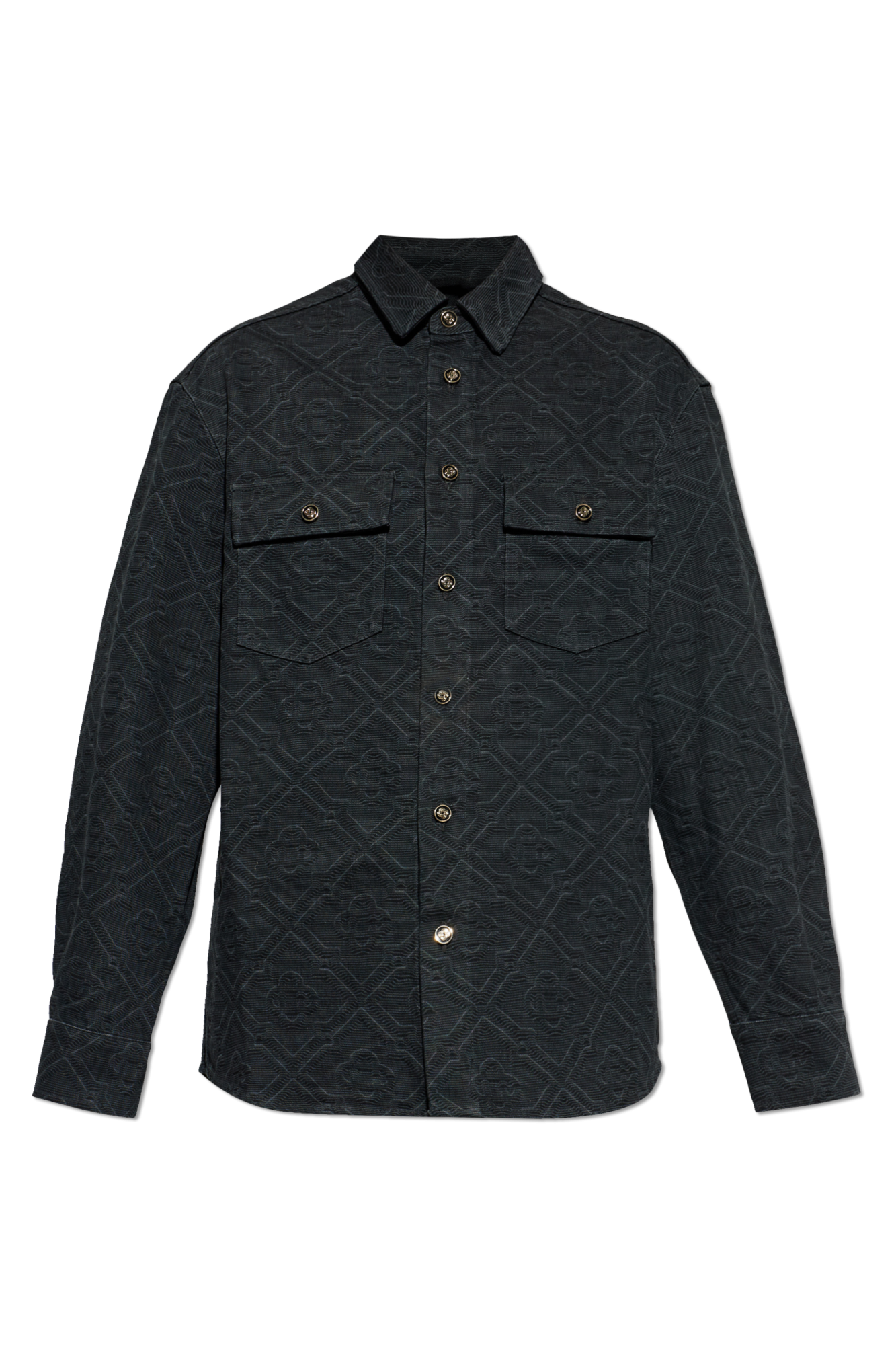 CASABLANCA denim shirt with monogram