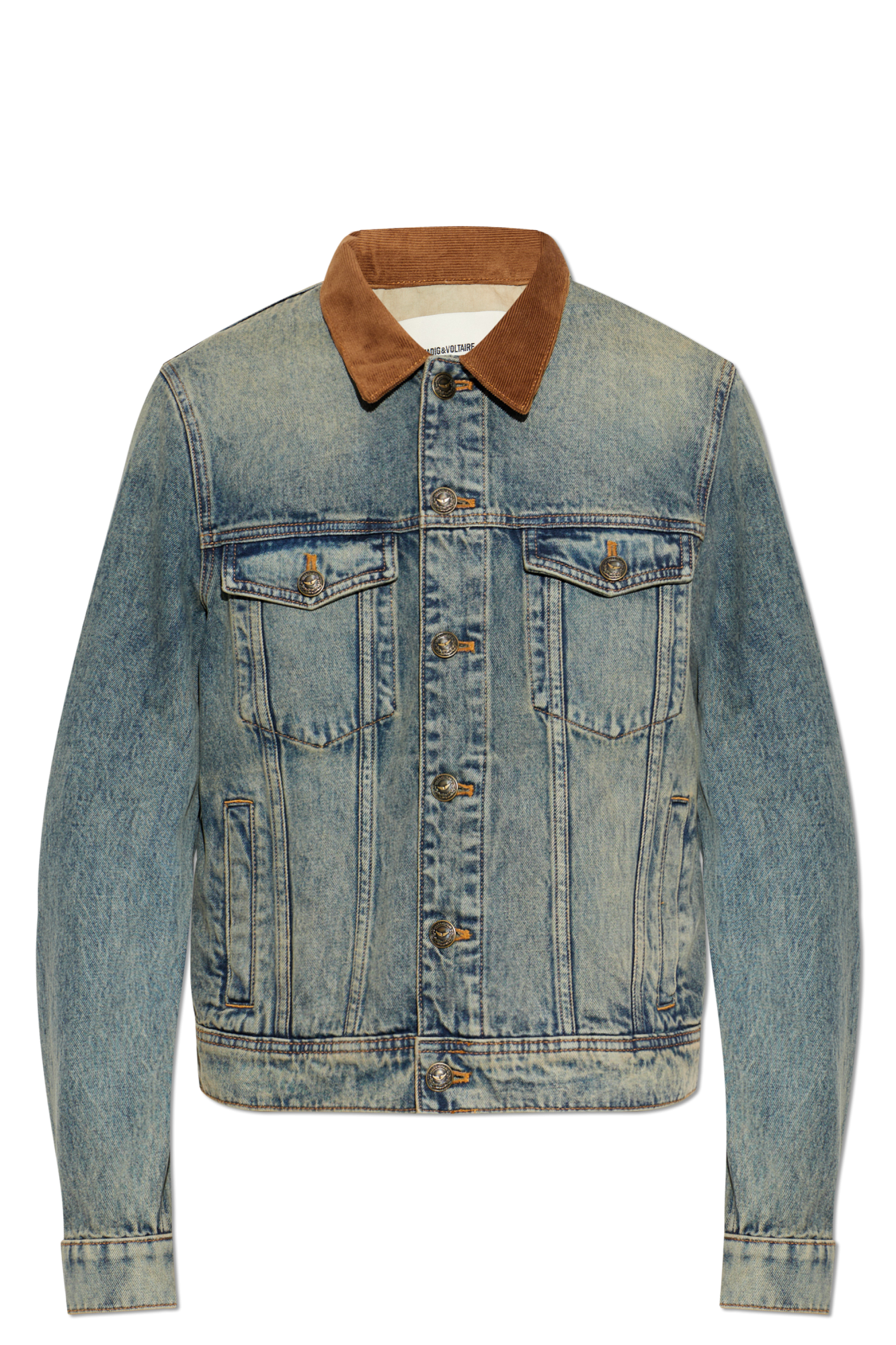 ZADIG&VOLTAIRE Denim Jacket with Corduroy Collar