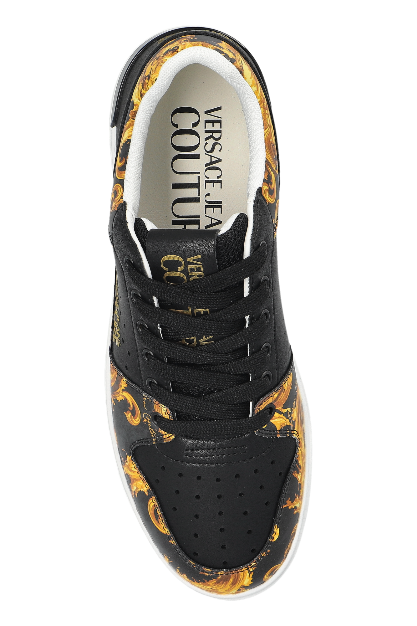 Versace Barocco Printed Sneakers In Black - 55% Off 