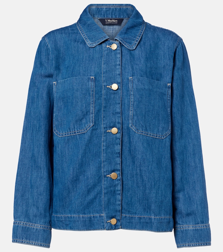 MAX MARA Galante Cotton-Linen Denim Jacket