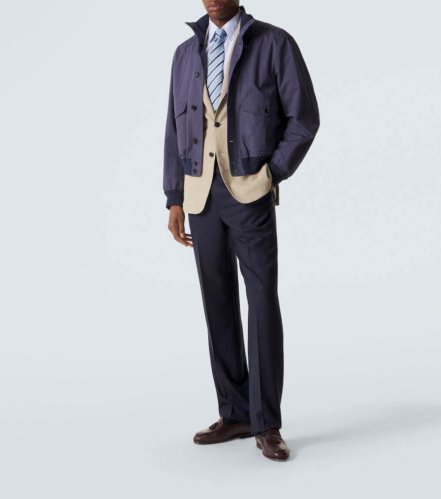 DUNHILL Cotton-Blend Twill Bomber Jacket