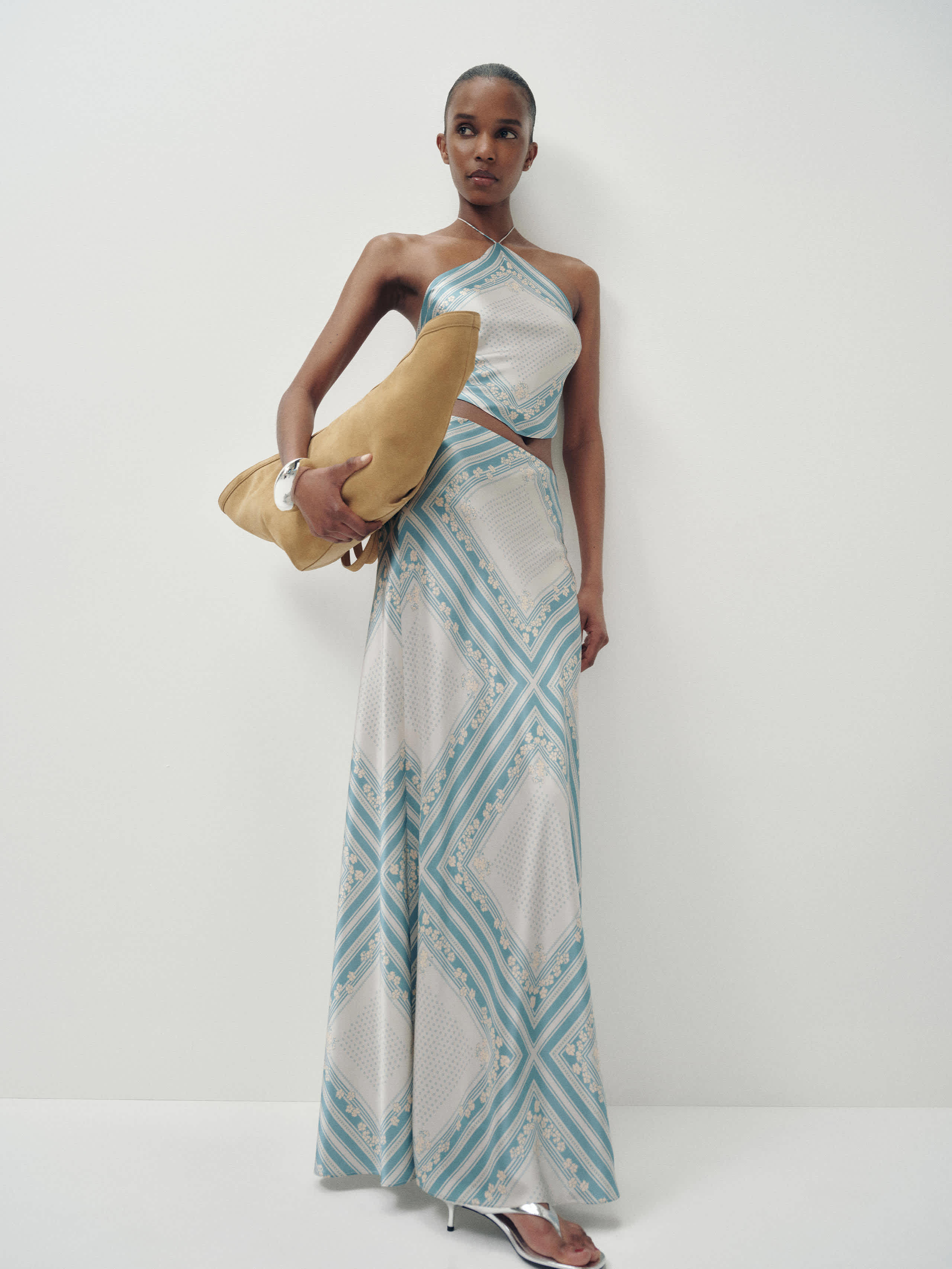 REFORMATION Silk Two-Piece Set