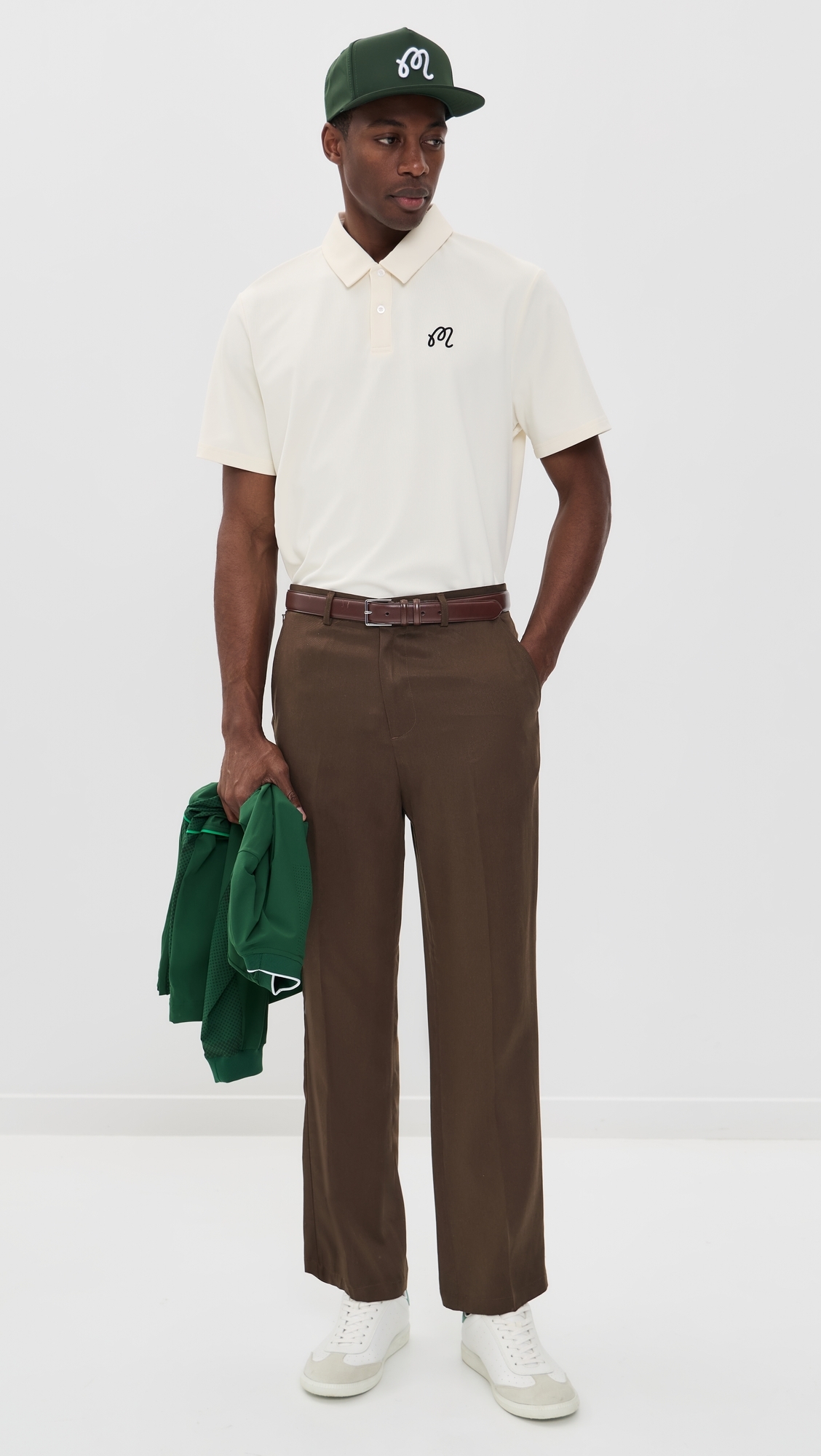 MALBON Straight Leg Twill Pants