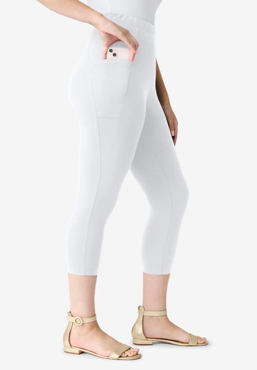 ROAMAN'S Roaman's Essential Capri Legging with Side Pockets