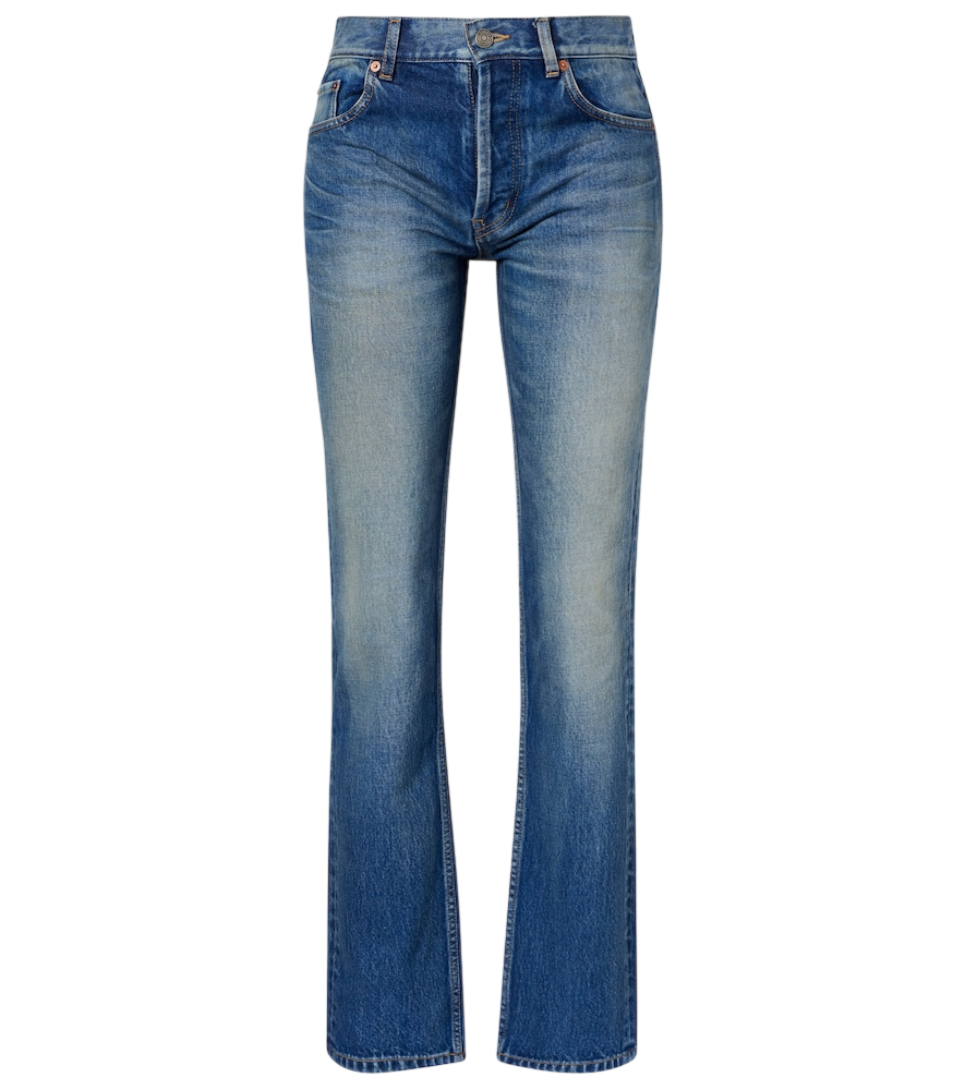 SAINT LAURENT Saint Laurent Faded Straight Leg Jeans