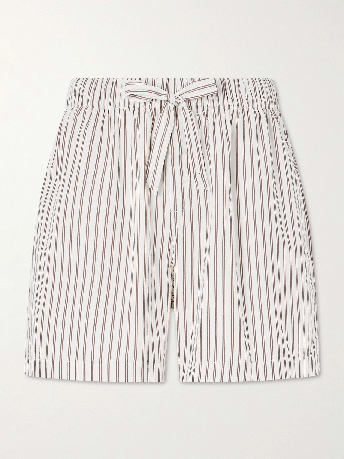TEKLA Striped Organic Cotton-Poplin Shorts