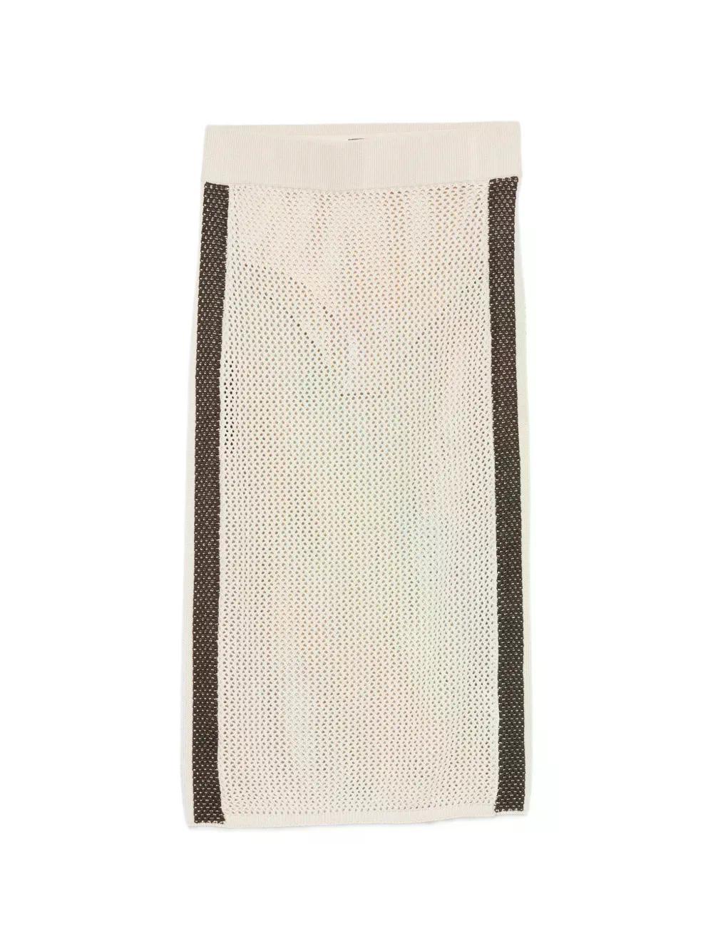 PINKO Knitted Striped Skirt