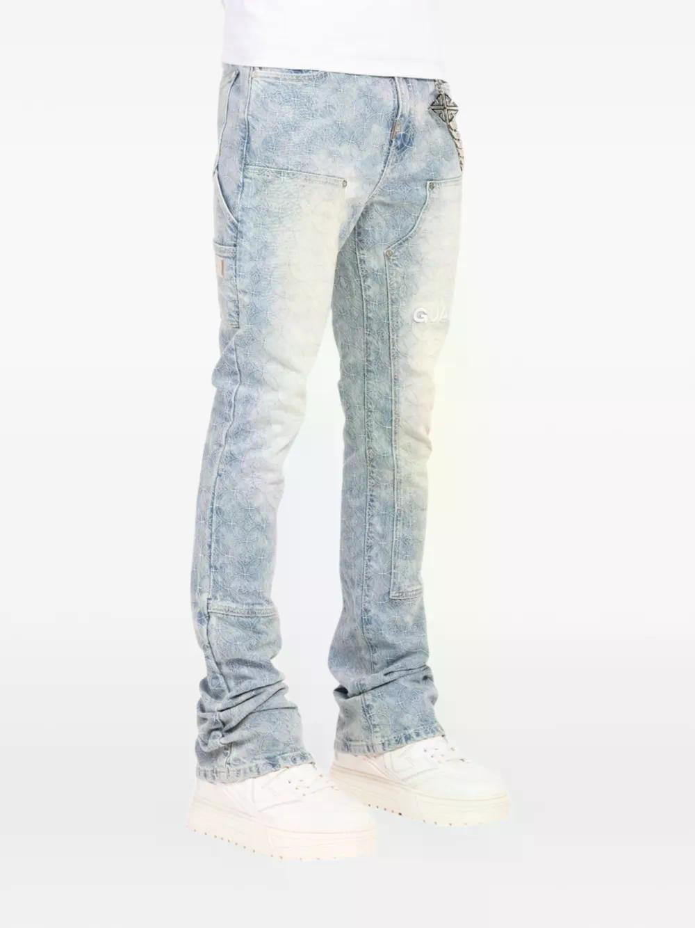 GUAPI Sashiko Appliqué Flare Jeans